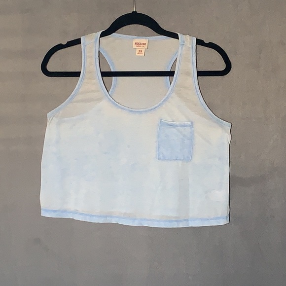 Tops | Soft Powder Blue Crop Top | Poshmark